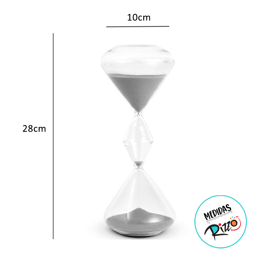 Enfeite Decorativo - Ampulheta de Vidro 1 Hora - 28cm - 1 unidade ...