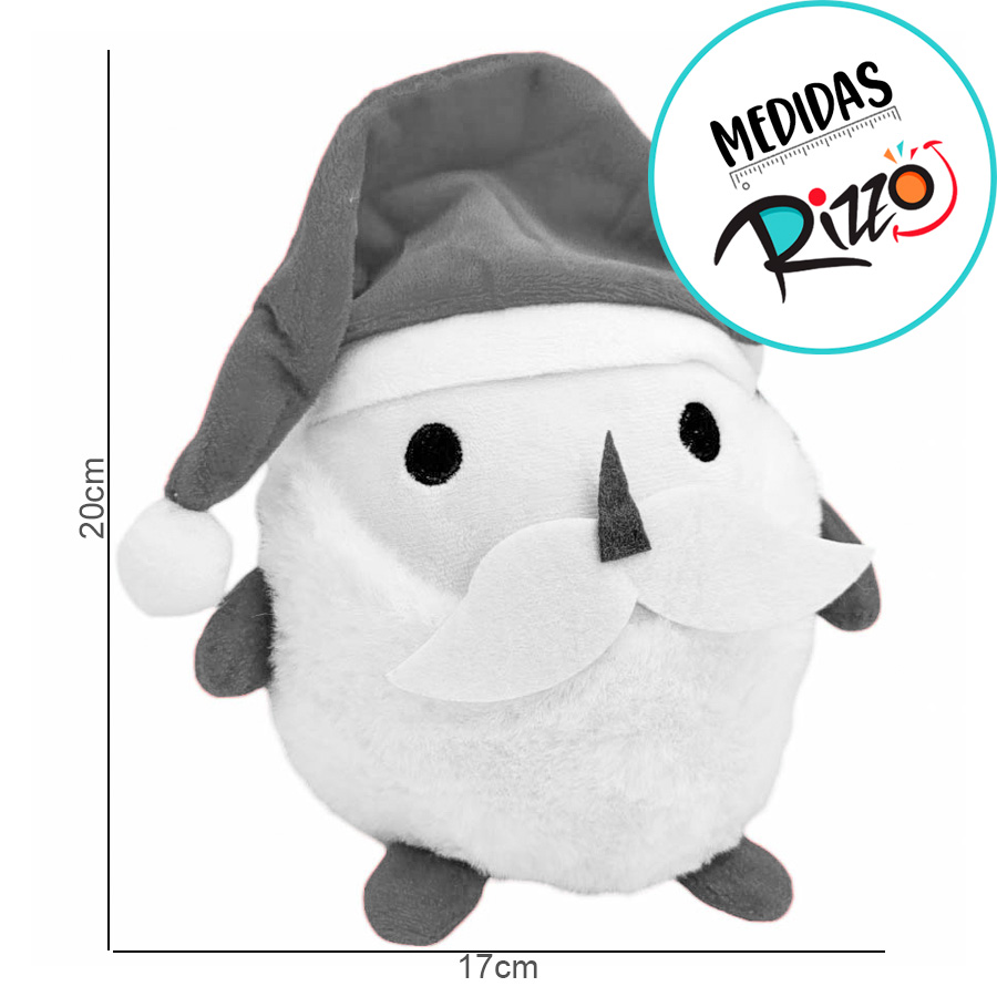 Papai Noel de Pelúcia - 20cm - 1 unidade - Rizzo - Rizzo Embalagens