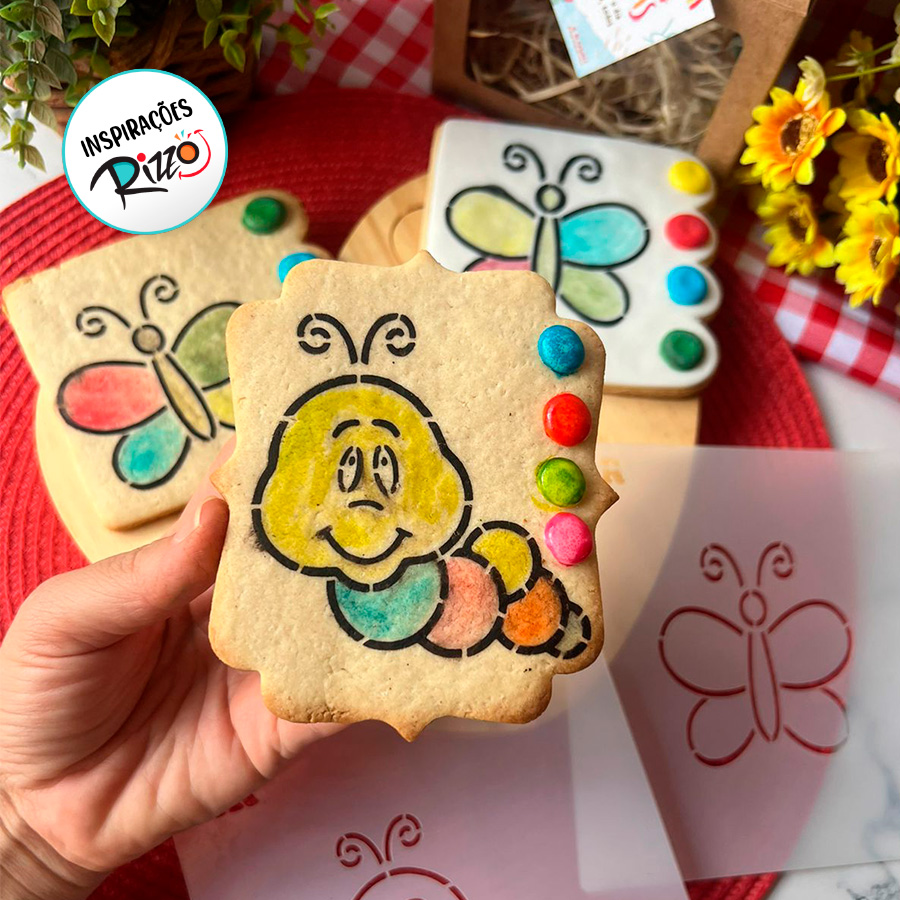 Stencil Aquarela Centopéia - Ref. 4119 - 7,5cm - 1 unidade - RR Cortadores - Rizzo - Rizzo ...