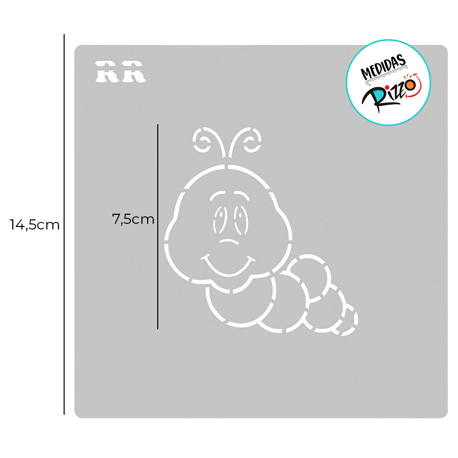 Stencil Aquarela Centopéia - Ref. 4119 - 7,5cm - 1 unidade - RR Cortadores - Rizzo - Rizzo ...