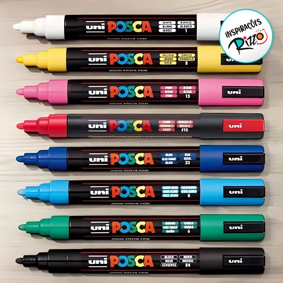 Caneta Posca PC-5M 2.5mm - Azul Claro - 1 unidade - Posca - Rizzo ...