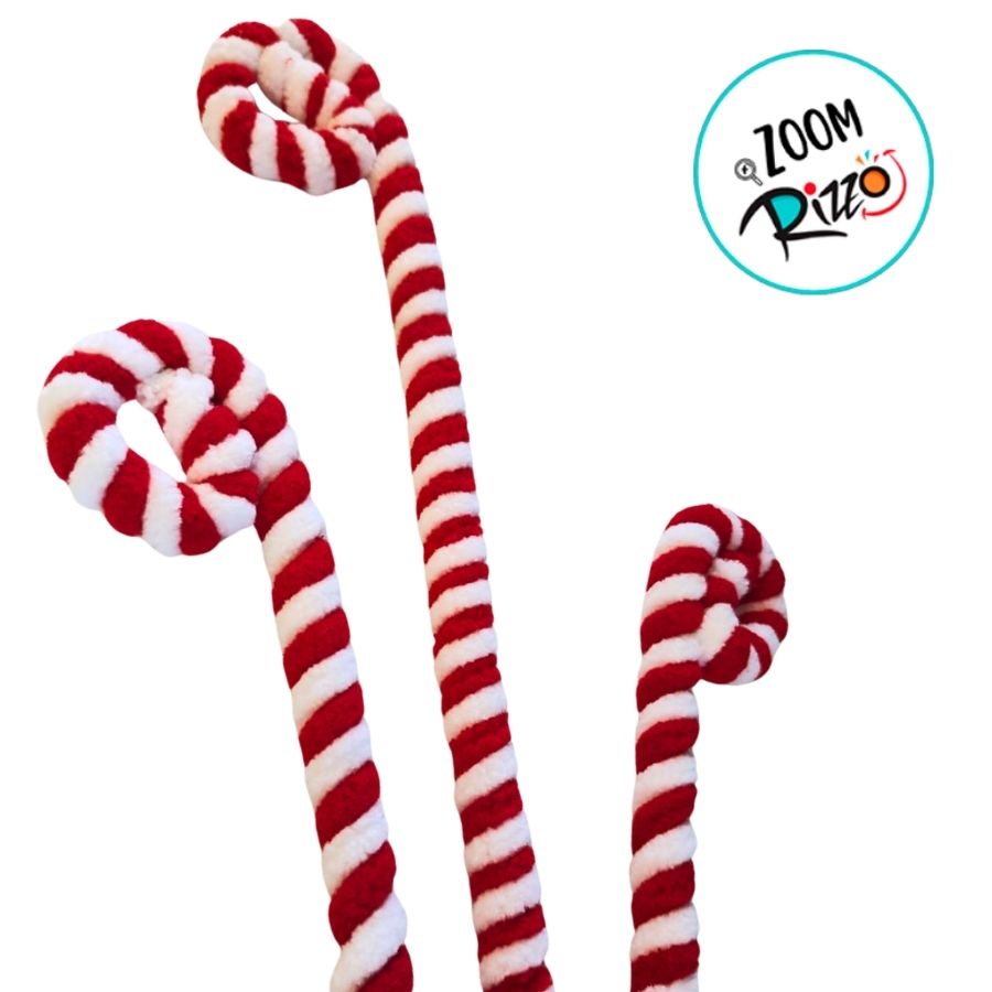 Galho Decorativo - Candy Cane - 55cm - 1 unidade - Rizzo - Rizzo Embalagens