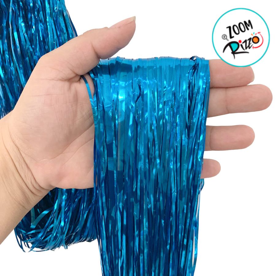 Chicote Metalizado Franja Carnaval 80cm - Azul Turquesa - 1 unidade ...