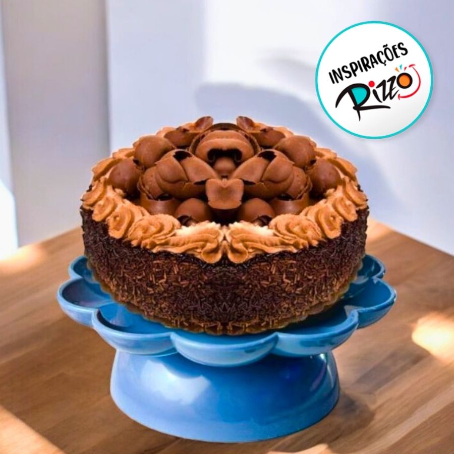 Bandeja Flower Com Pé - 180mm - Azul Claro Candy - 1 unidade - Só ...