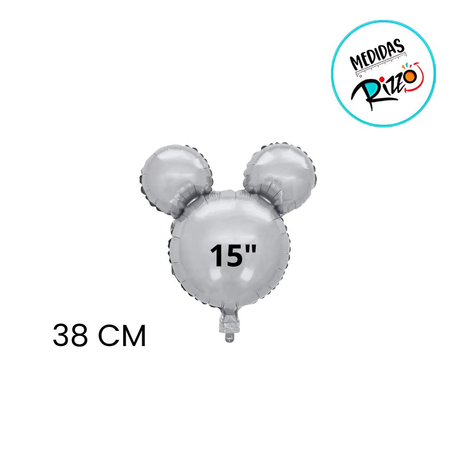 Balão de Festa Metalizado 15'' 38 - Simbolo Mickey Mouse - 1 unidade ...