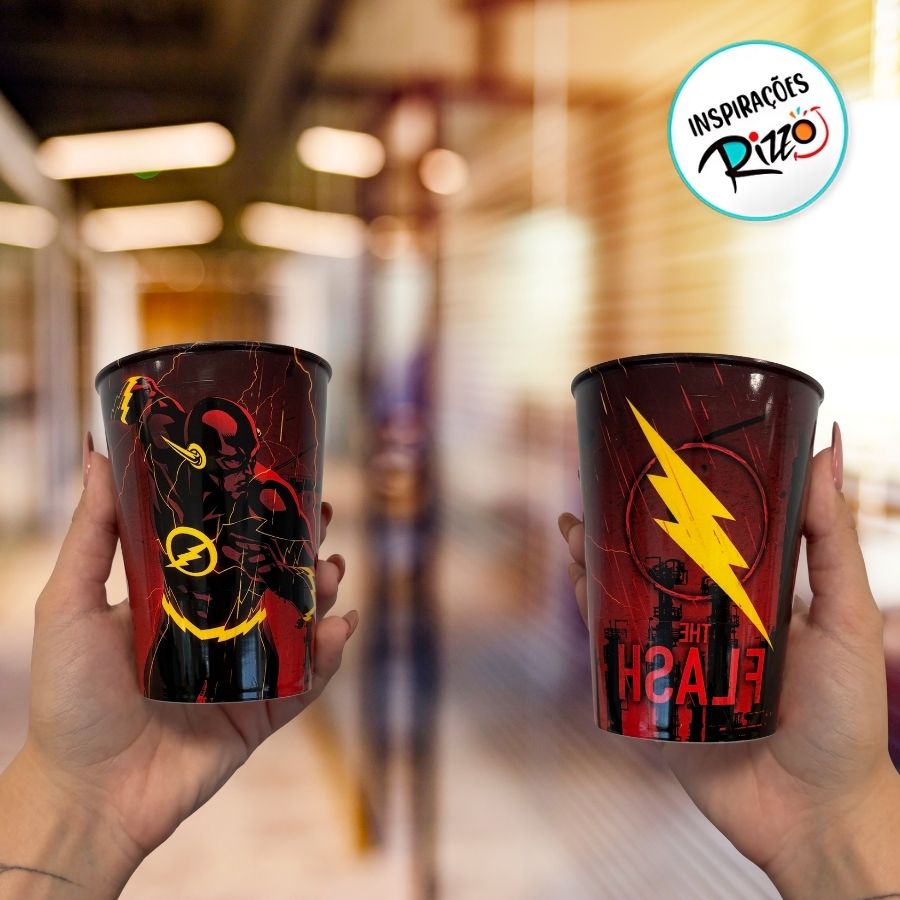 Copo Plástico The Flash - Vermelho - 320ml - 1 unidade - Plasútil ...