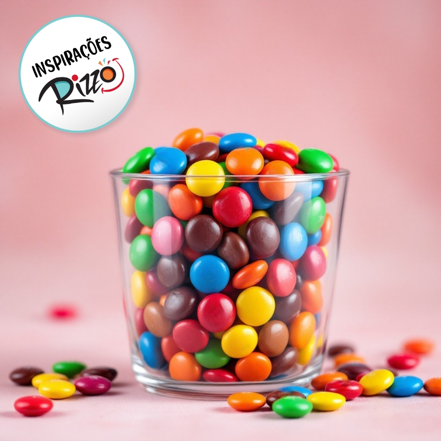 Mini Pastilhas Confeitadas Sabor Chocolate Coloreti - Cores Sortidas ...