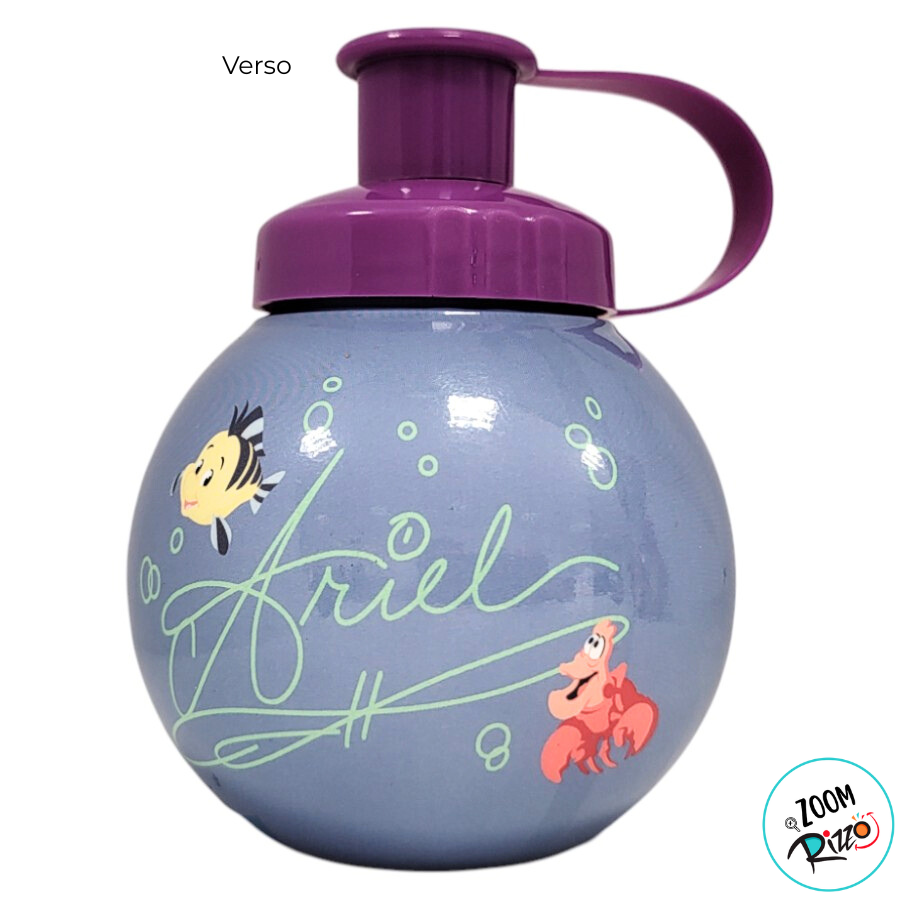 Garrafa Squeeze Bola Ariel - Roxa - 250ml - 1 unidade - Disney Original ...