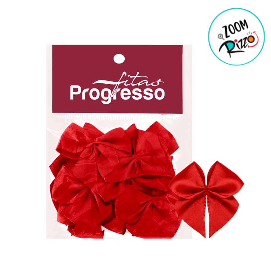 Lacinho de Fita de Cetim Vermelho 38mm - 7,6cm - Cor 209 - 6 unidades ...