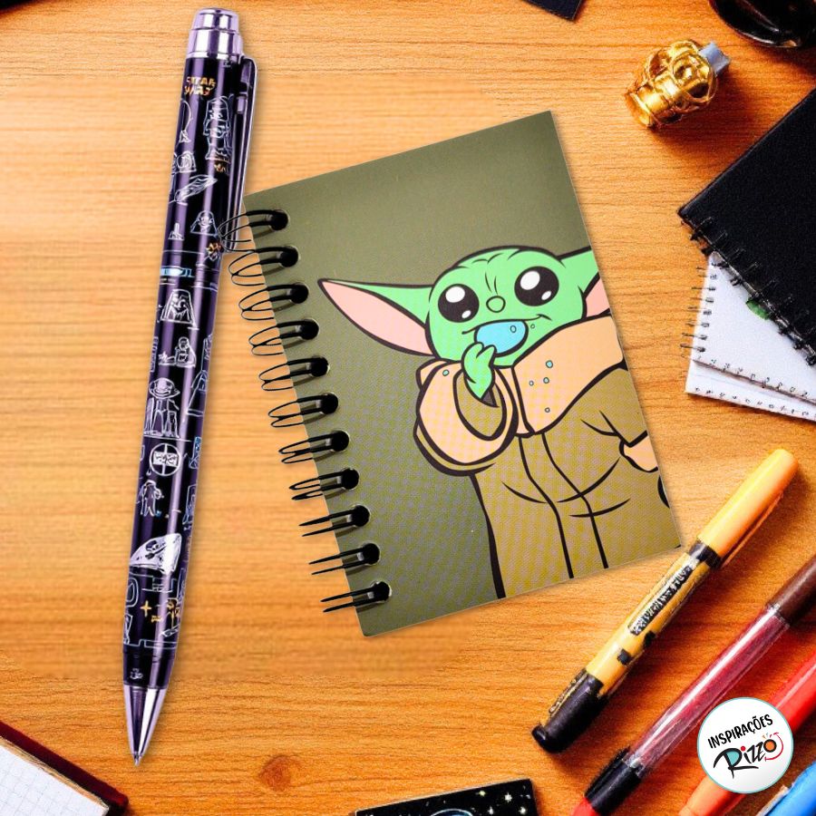 Caderninho de Anotações - Baby Yoda II - Star Wars - 50 Folhas - 7x10cm ...