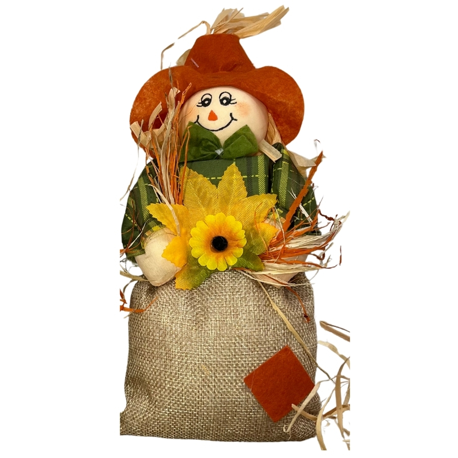 Peso De Porta Espantalho De Festa Junina - Laranja - 24cm - 1 unidade - Rizzo - Rizzo Embalagens