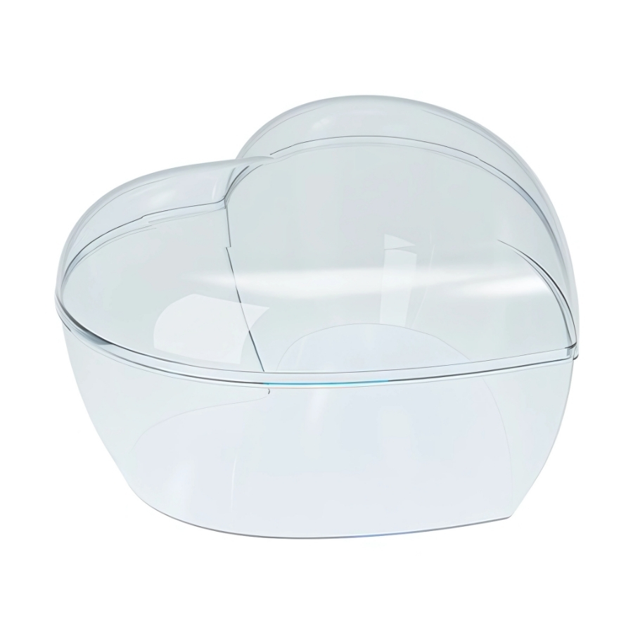 Caixa Acrilica Coração - Cristal - 16x15x9cm - 1 unidade - Rizzo ...