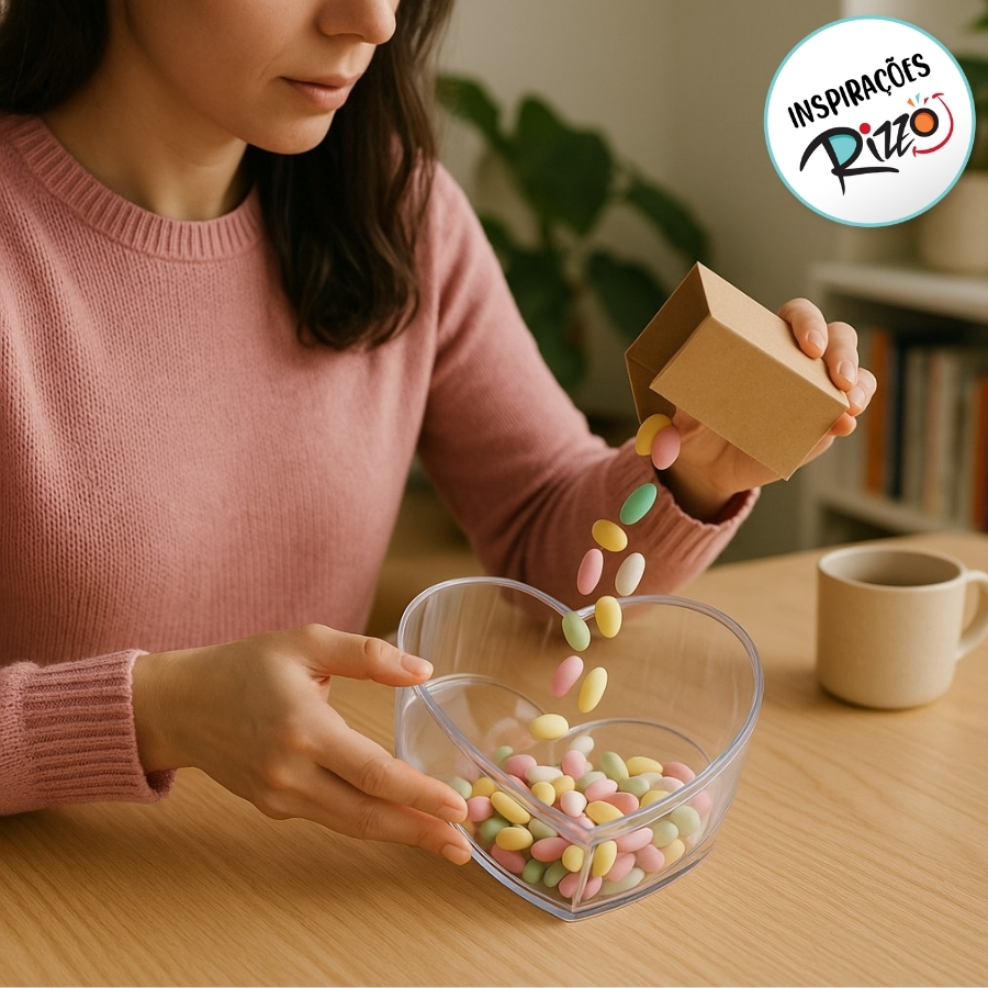 Caixa Acrilica Coração - Cristal - 16x15x9cm - 1 unidade - Rizzo ...