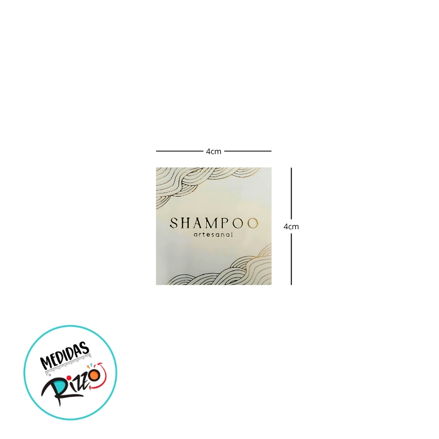 Adesivo Shampoo Gold - Ref.2348 - Hot Stamping - 4x4cm - 20 unidades ...