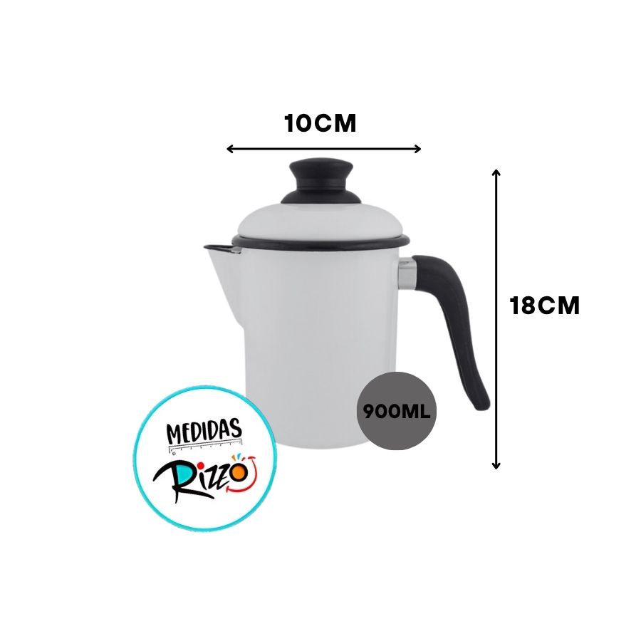 Leiteira Esmaltada Nº 10 Para Derreter Velas - Laranja - 900ml - 18cm - 1 unidade - Rizzo ...