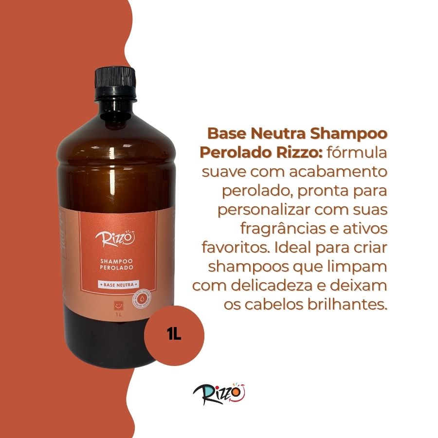 Base Neutra Shampoo Perolado - 1L - 1 unidade - Rizzo - Rizzo Embalagens
