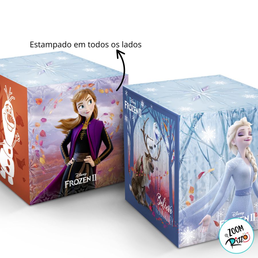 Cubo Decorativo - Frozen - 3 unidades - Disney Original - Rizzo - Rizzo ...