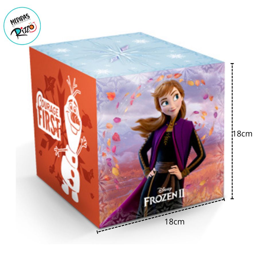 Cubo Decorativo - Frozen - 3 unidades - Disney Original - Rizzo - Rizzo ...
