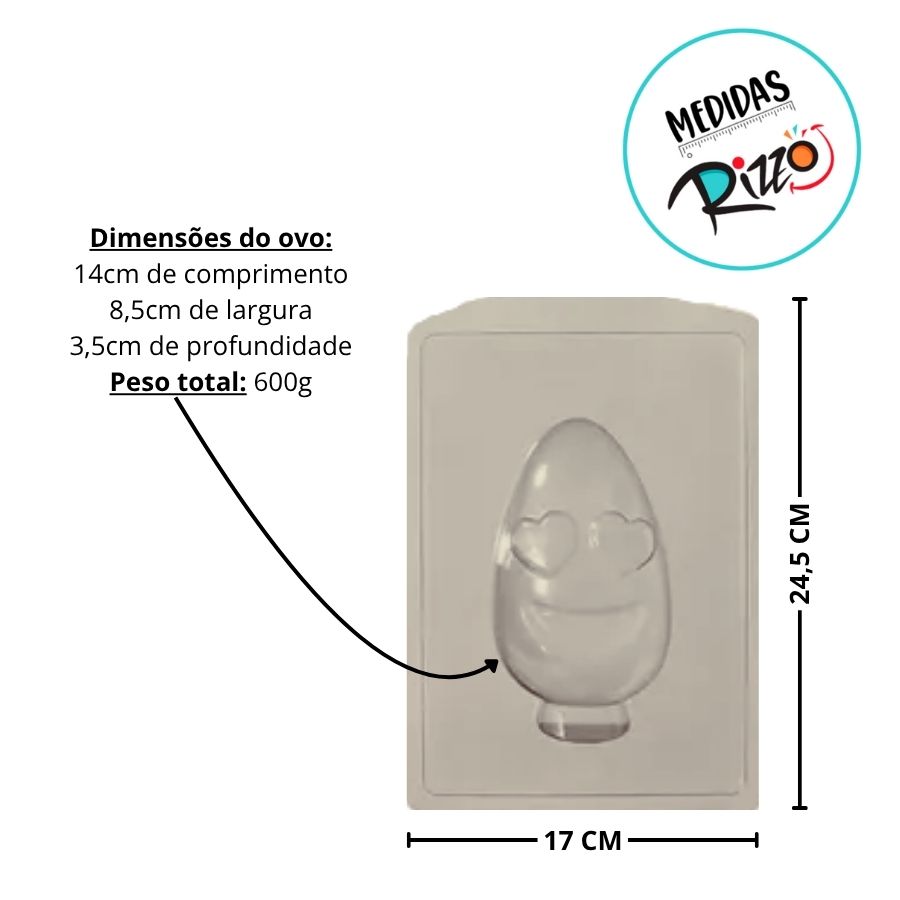 Forma de Acetato Ovoji Paixão 300g - Ref.244 - 1 unidade - Crystal ...