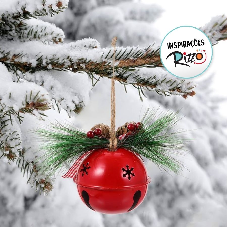 Enfeite De Pendurar De Natal - Guizo - Vermelho - 7cm - 1 unidade ...