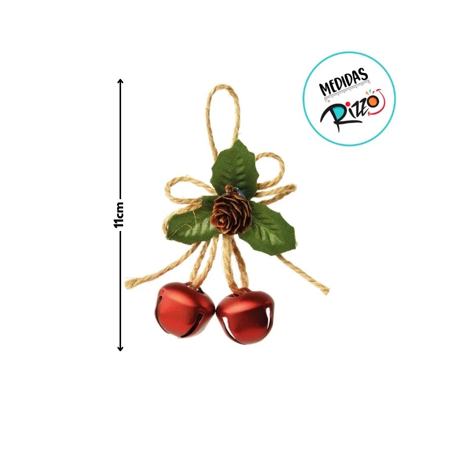 Enfeite Para Pendurar De Natal - Guizo Com Arranjo - Vermelho - 11cm ...