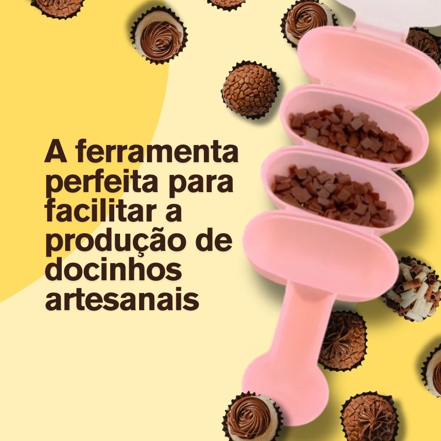 Chocalho Aplicador Para Confeitos - Laranja - 17,5cm - 1 unidade ...