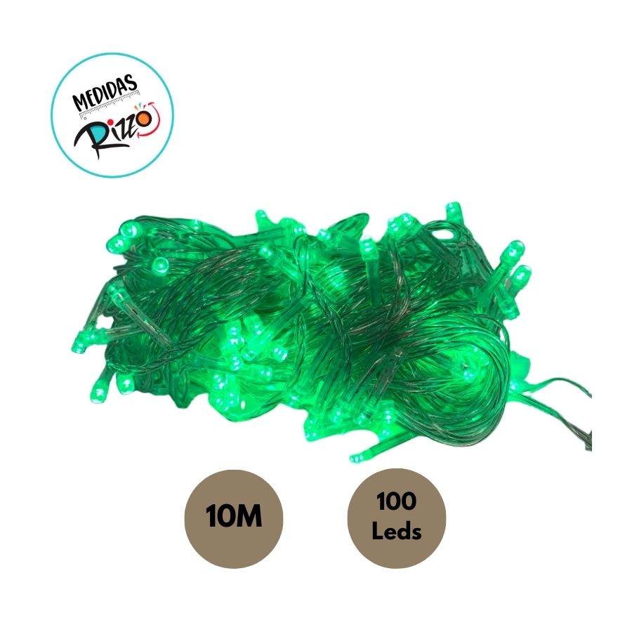 Cordão de LED Pisca Pisca Luz Verde com Fio Transparente 100 Leds de 8 ...