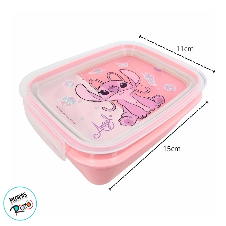 Marmita Hermética com Divisória - Angel - 630ml - 1 unidade - Disney Original - Rizzo - Rizzo ...