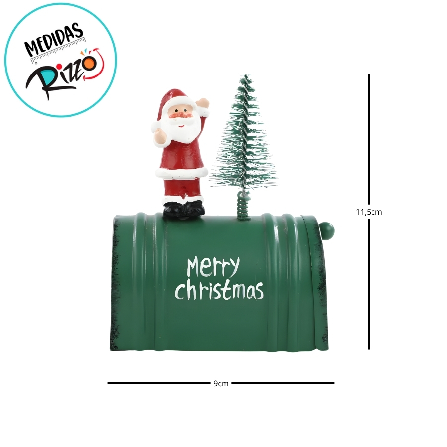 Enfeite Decorativo de Natal - Caixa De Correio Verde - 11,5x9x4cm - 1 ...