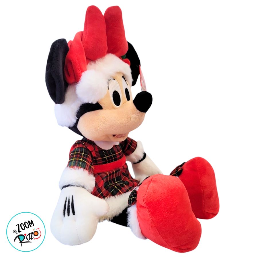 Pelúcia Minnie Mouse de Natal - Xadrez Verde e Vermelha - 45cm - 1 ...