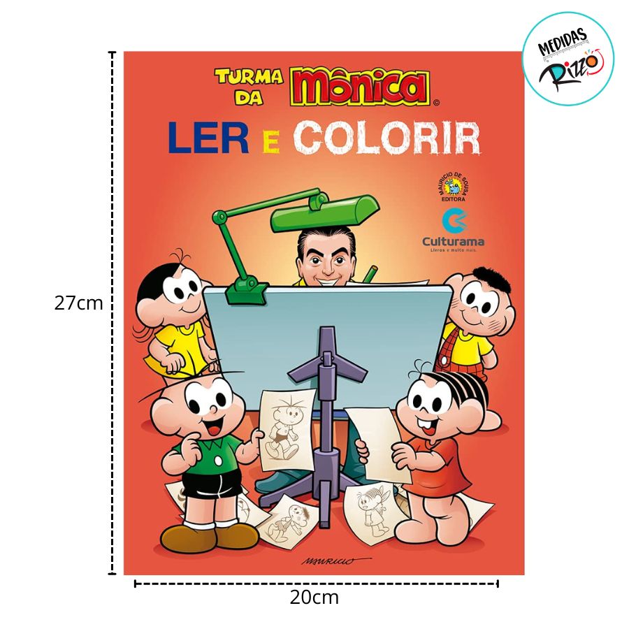 Livro Ler e Colorir - Mauricio de Sousa - Turma da Mônica - 27x20cm - 1 unidade - Culturama ...