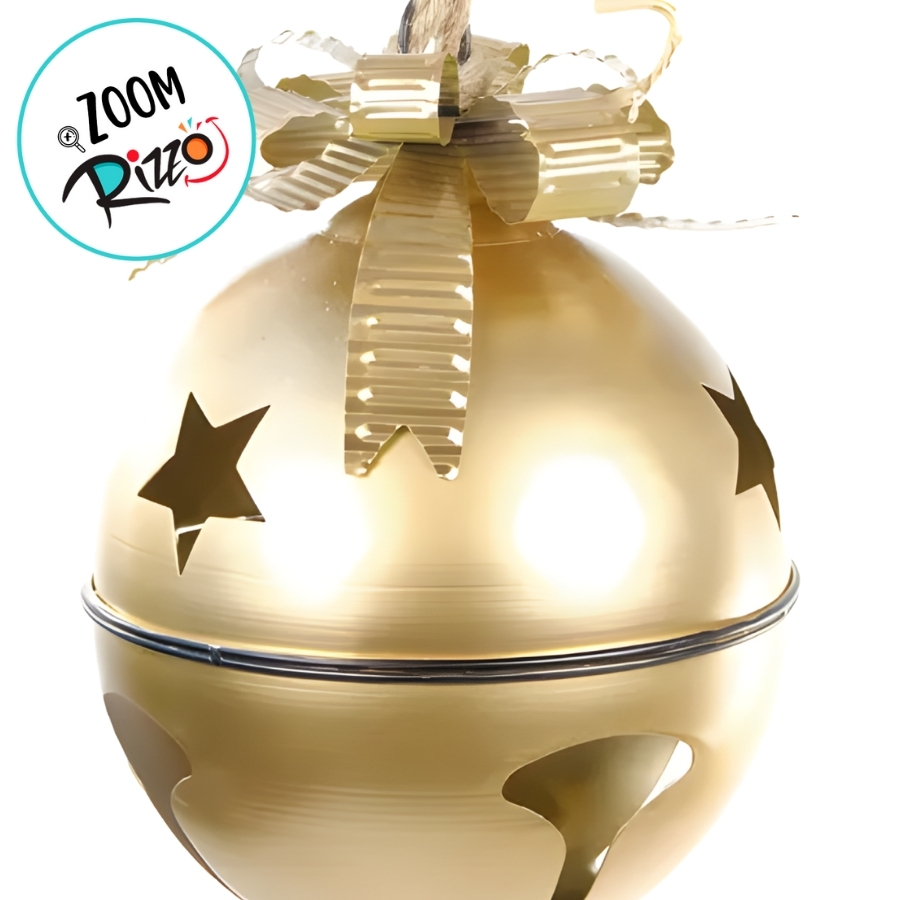 Enfeite Para Pendurar de Natal - Guizo Ouro - 14x16cm - 1 unidade ...