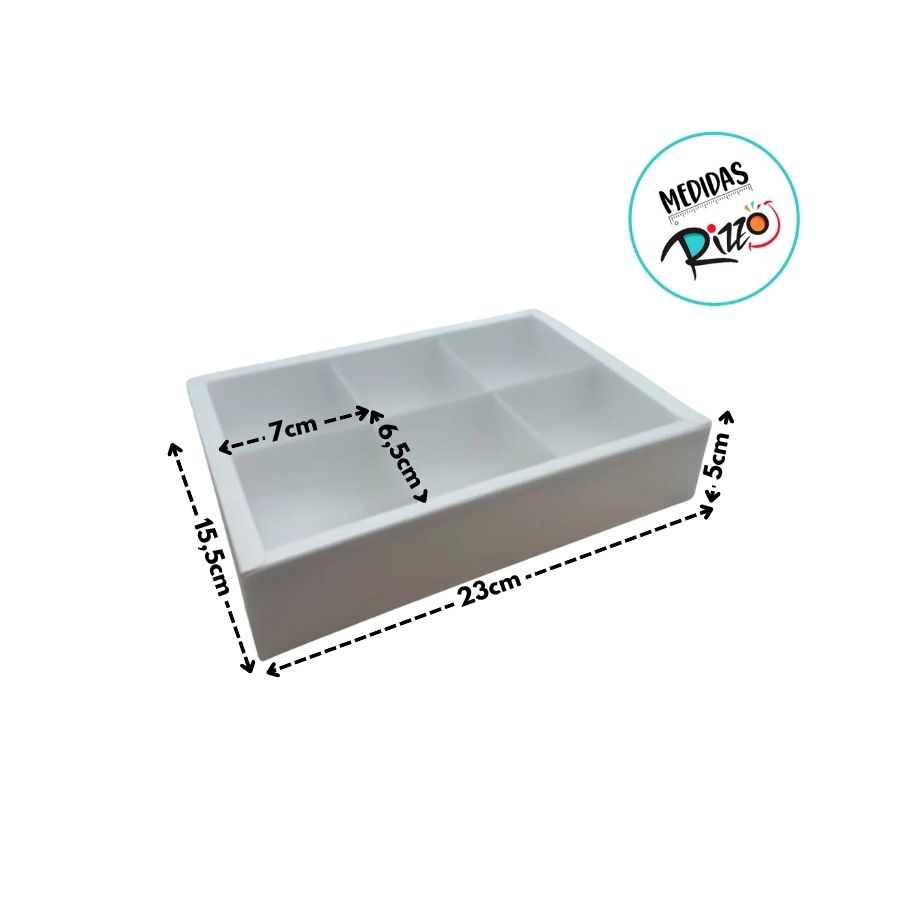 Caixa 6 Pães de Mel - Branco - 23x15,5x5cm - 5 unidades - Rizzo - Rizzo ...