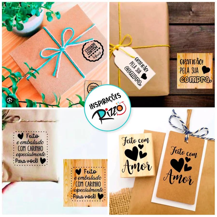 Carimbo de Madeira Artesanal - Laço - Cod.RL-191 M - 1 unidade - Rizzo ...