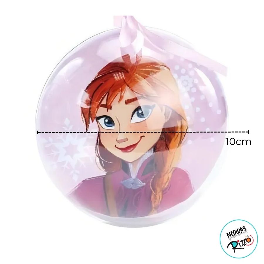 Bola de Natal Acrílica Frozen - 10cm - 4 unidades - Disney Original ...