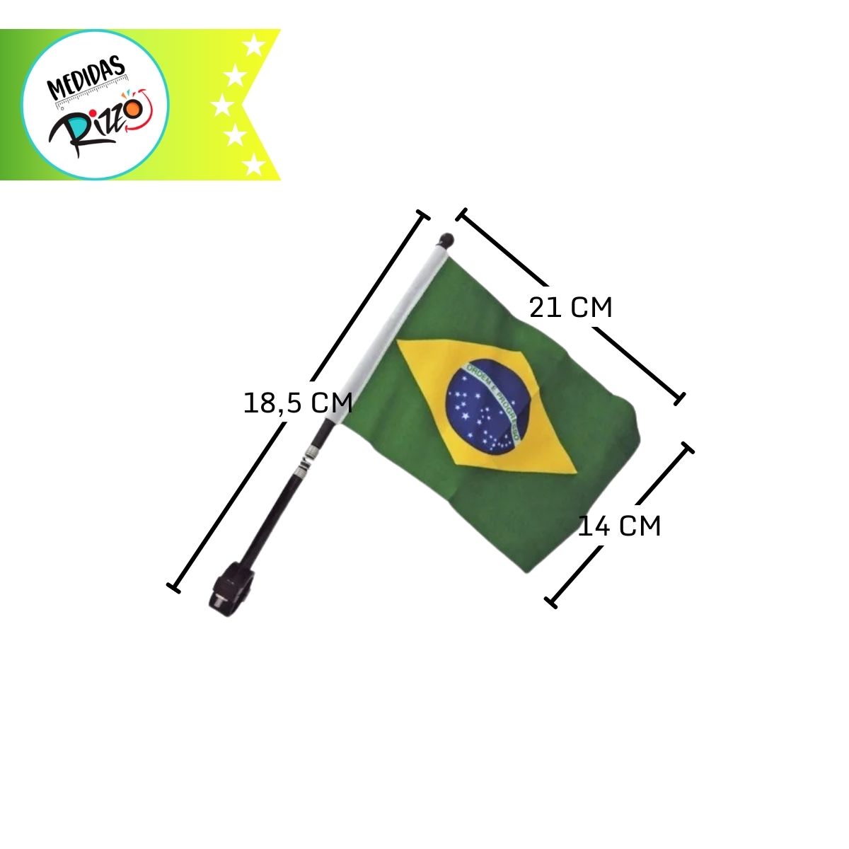 Bandeira Para Moto - Brasil - Copa do Mundo - 14x21cm - 1 unidade ...
