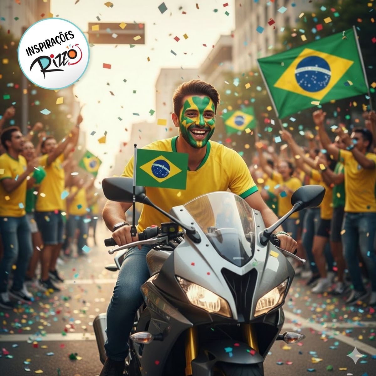Bandeira Para Moto - Brasil - Copa do Mundo - 14x21cm - 1 unidade ...