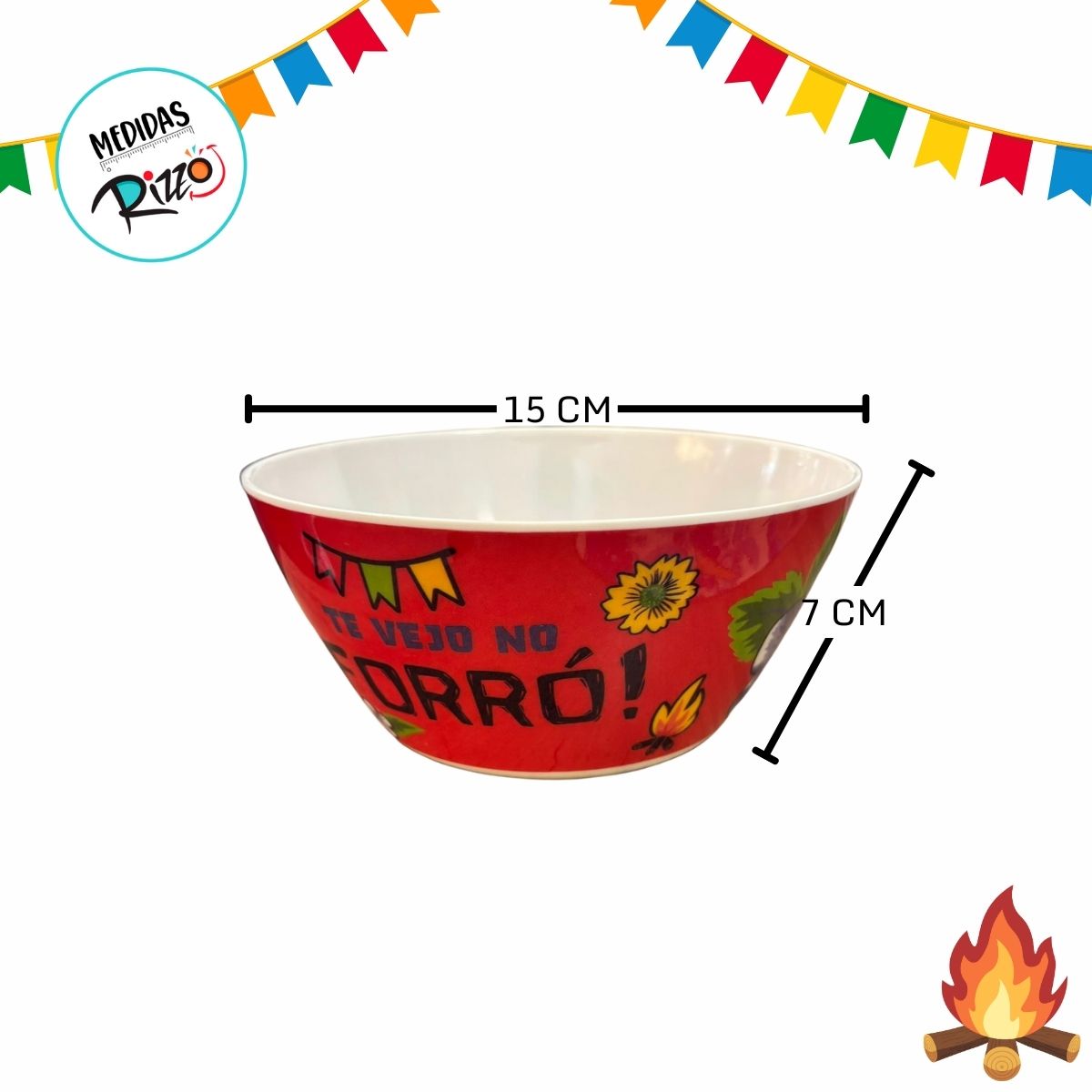 Tigela Bowl - São João - 500ml - 15x15x7cm - 1 unidade - Rizzo - Rizzo ...