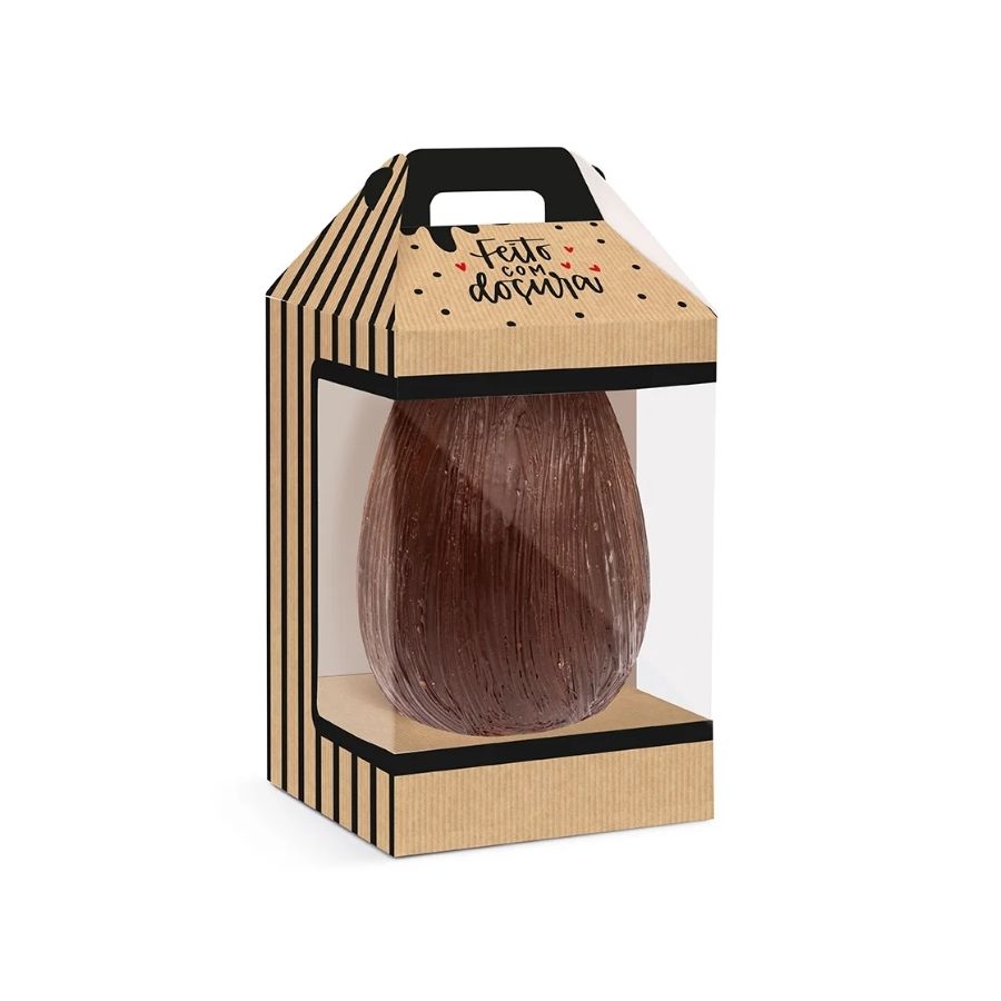 Caixa New Maleta para Ovo de 250g com Visor - Kraft Doçura - 6 unidades ...