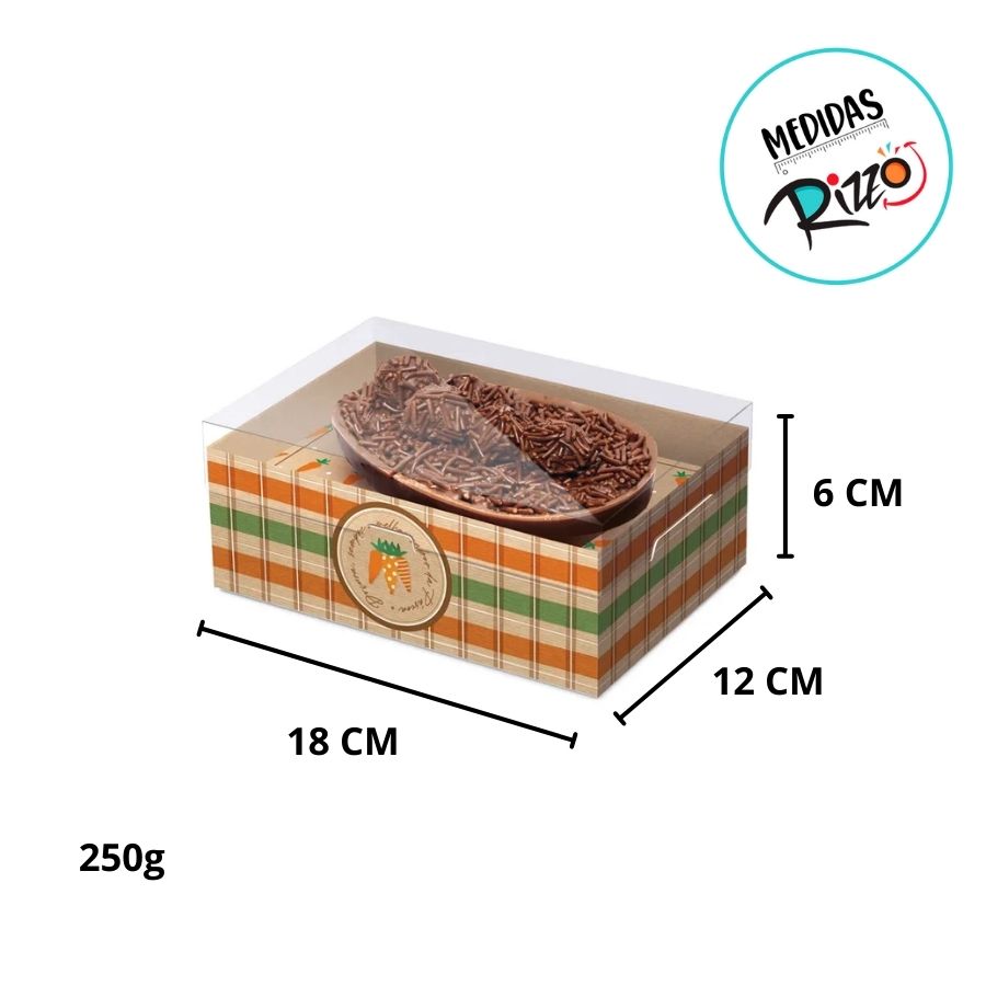 Caixa New Practice para Meio Ovo de 250g - Kraft Cenoura - 6 unidades ...
