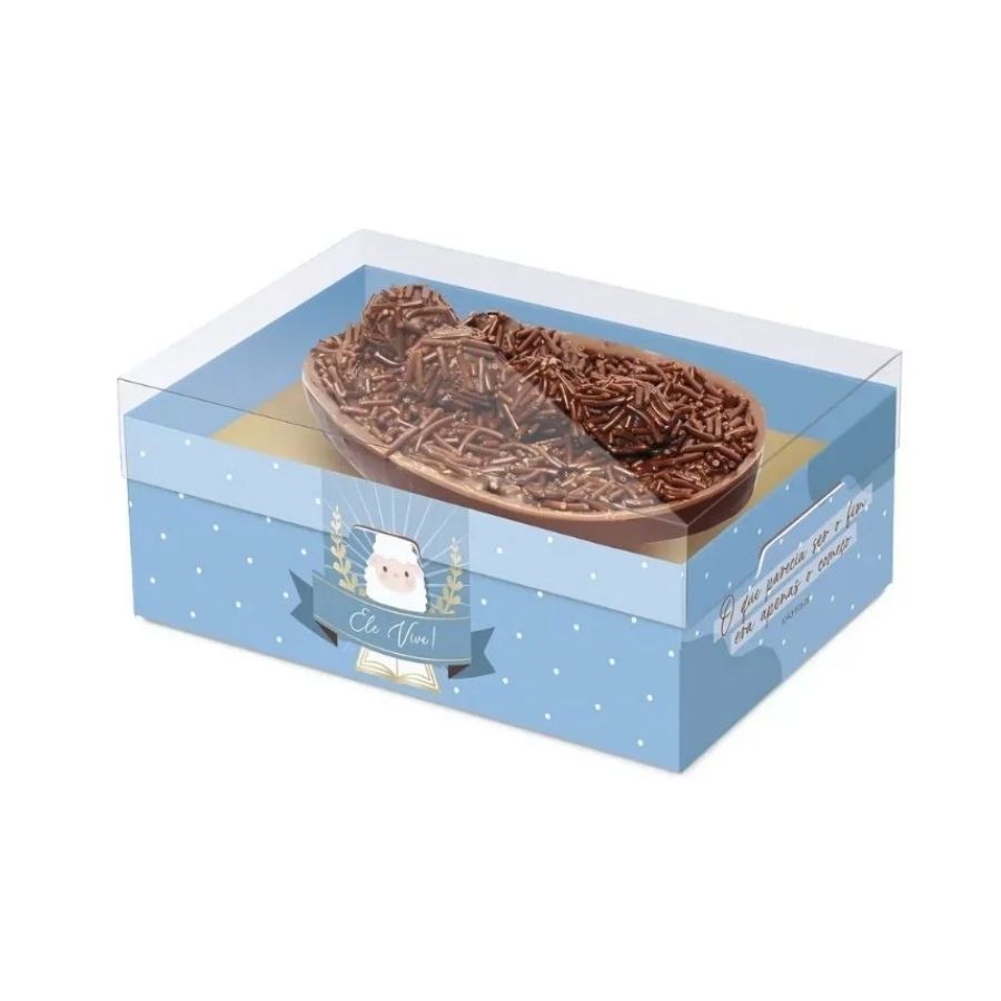 Caixa New Moldura para Meio Ovo 250g de Páscoa - Cordeirinho - 6 ...