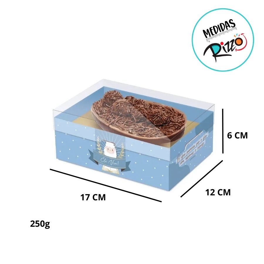 Caixa New Moldura para Meio Ovo 250g de Páscoa - Cordeirinho - 6 ...