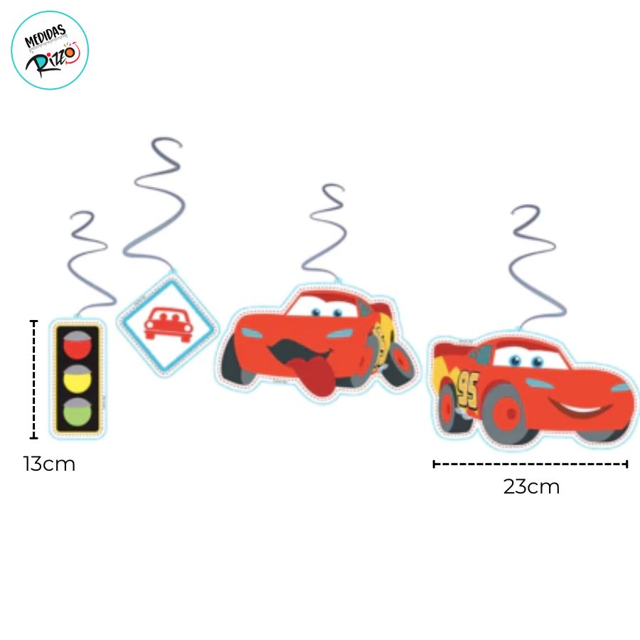 Mobile em Espiral Festa Carros - Disney Original - 4 unidades - Regina ...