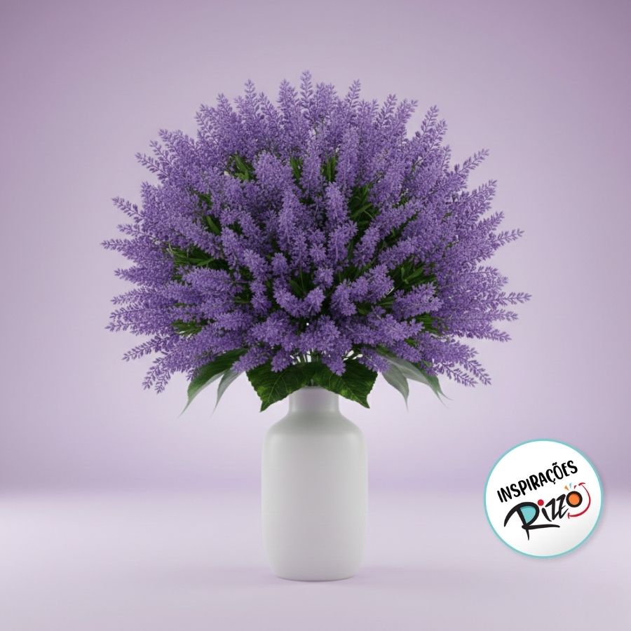 Buque Flor Permanente - Lavanda - Roxo - 38cm - 1 unidade - Cromus ...