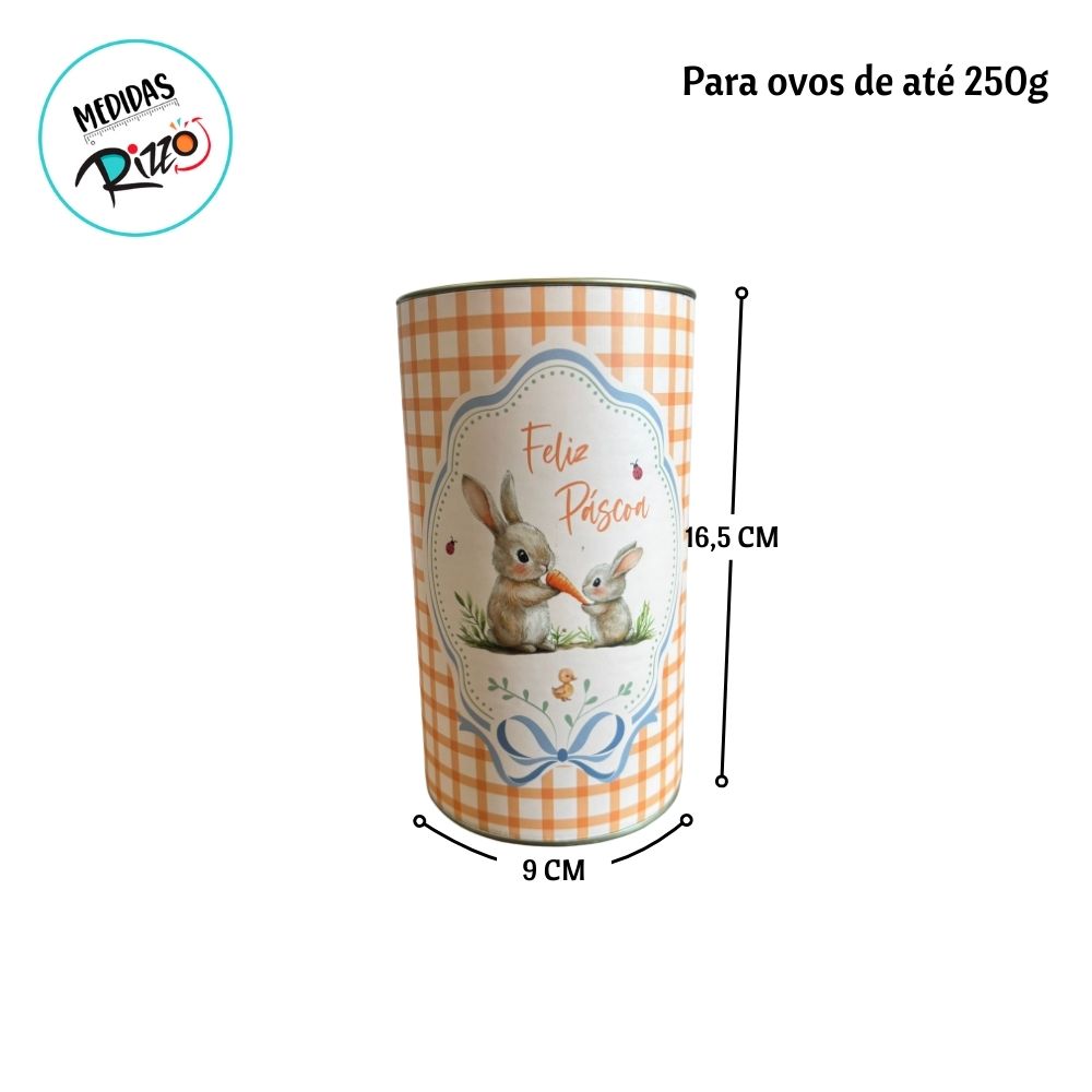 Lata Rígida Para Ovos de 250g - Lovely Garden Laranja - 16,5x9cm - 1 ...