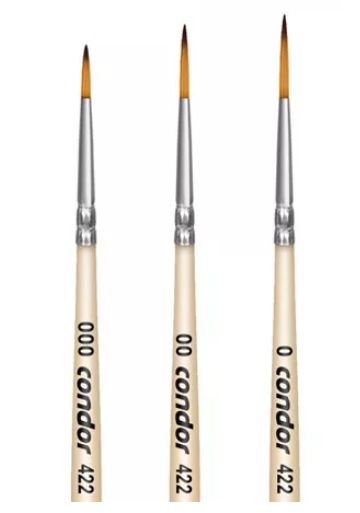Pincel Artístico 1 un. Modelo 422-00 Condor - Rizzo Embalagens
