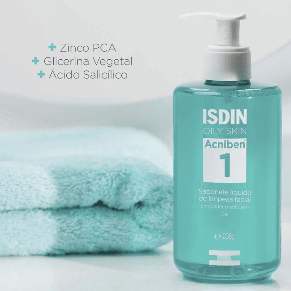 Isdin Acniben Sabonete Líquido 208g - Cosméticos, Dermocosméticos e ...