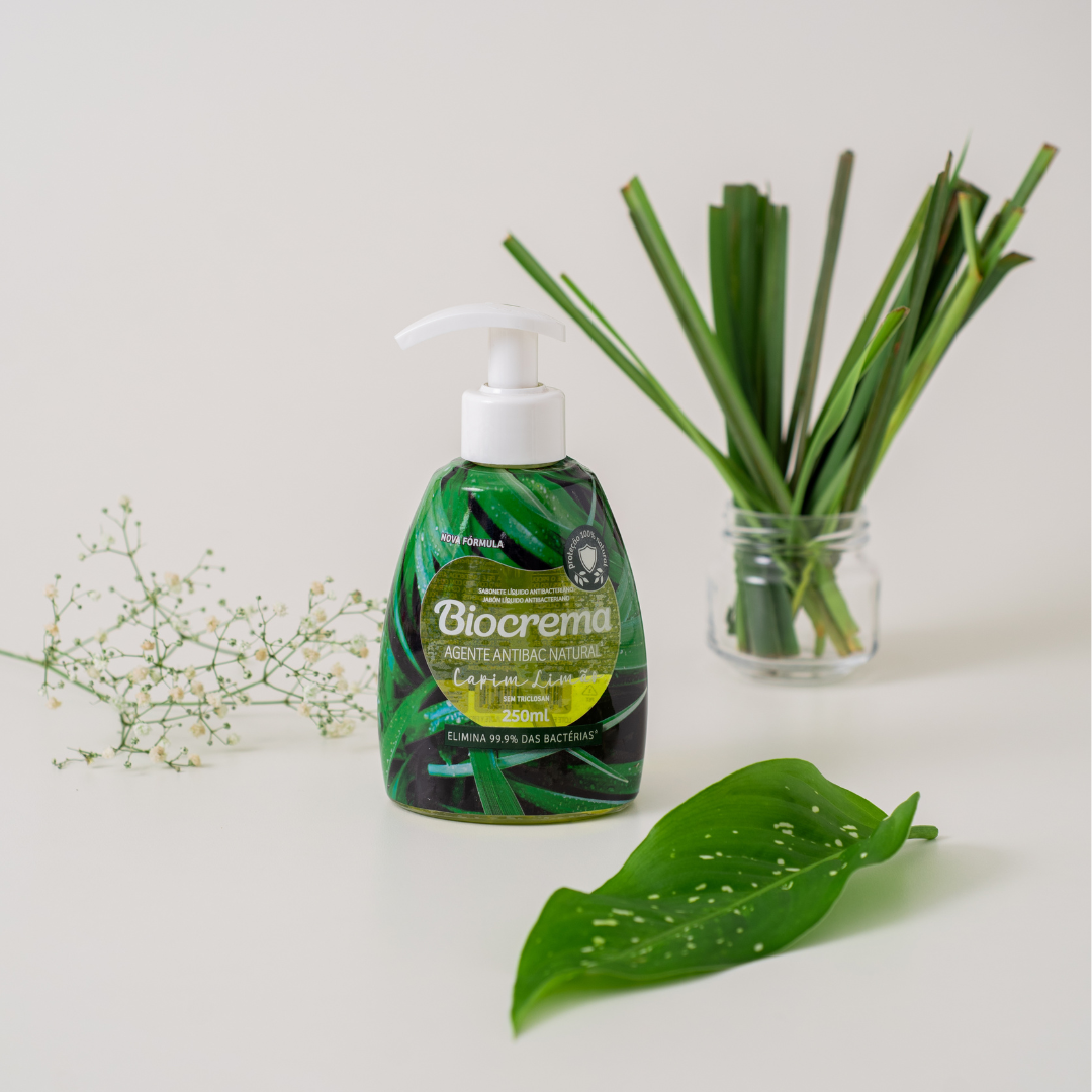 Sabonete Líquido Antibacteriano Biocrema Capim Limão - Memphis