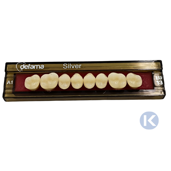 Dente 3 Camadas Cor A1 - SILVER - DeFama - Dental Ponto K - Produtos ...