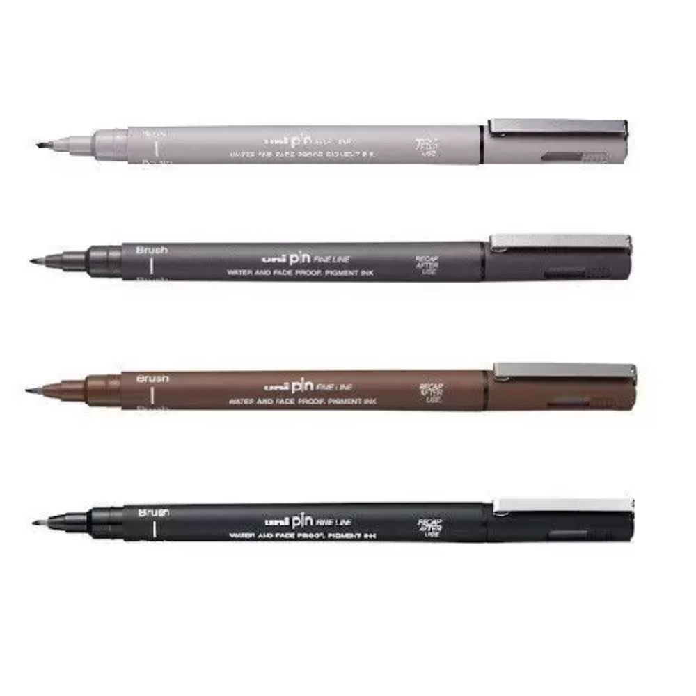 Brush Pen Uni Pin Nanquim - Papelaria Grafitte - Papelaria Grafitte ...